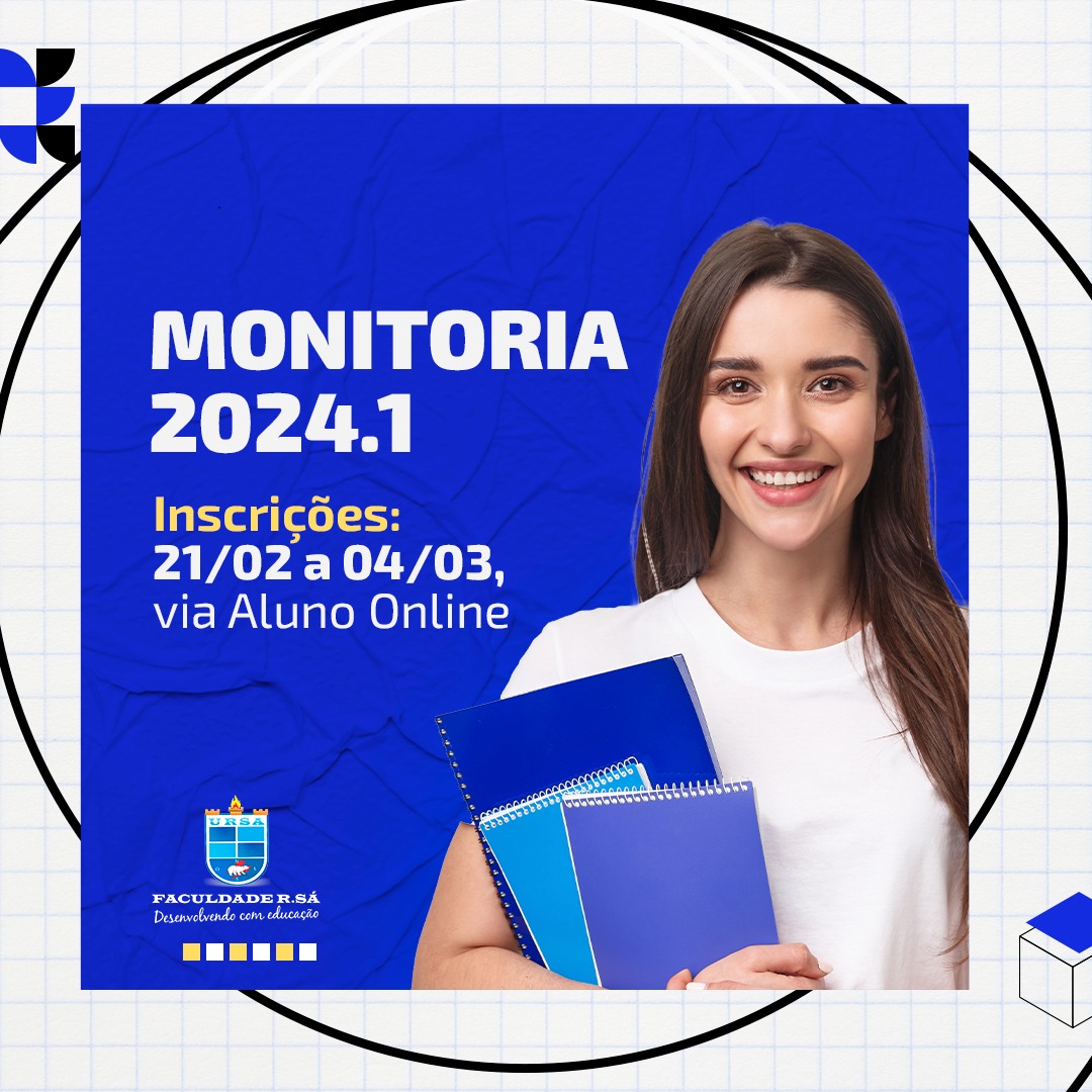 Confira edital para as inscrições do Programa de Monitoria 2024.1 ... Confira edital para as inscrições do Programa de Monitoria 2024.1 ...